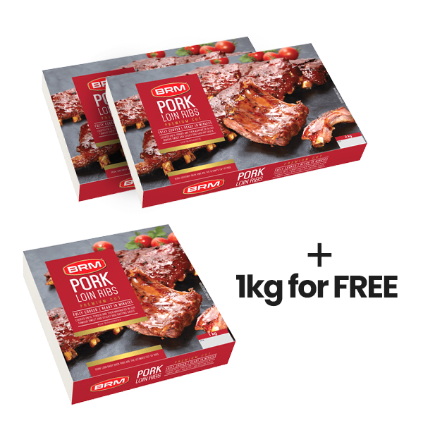 2 X 2kg Pork Loin Ribs + 1kg Pork Loin for free